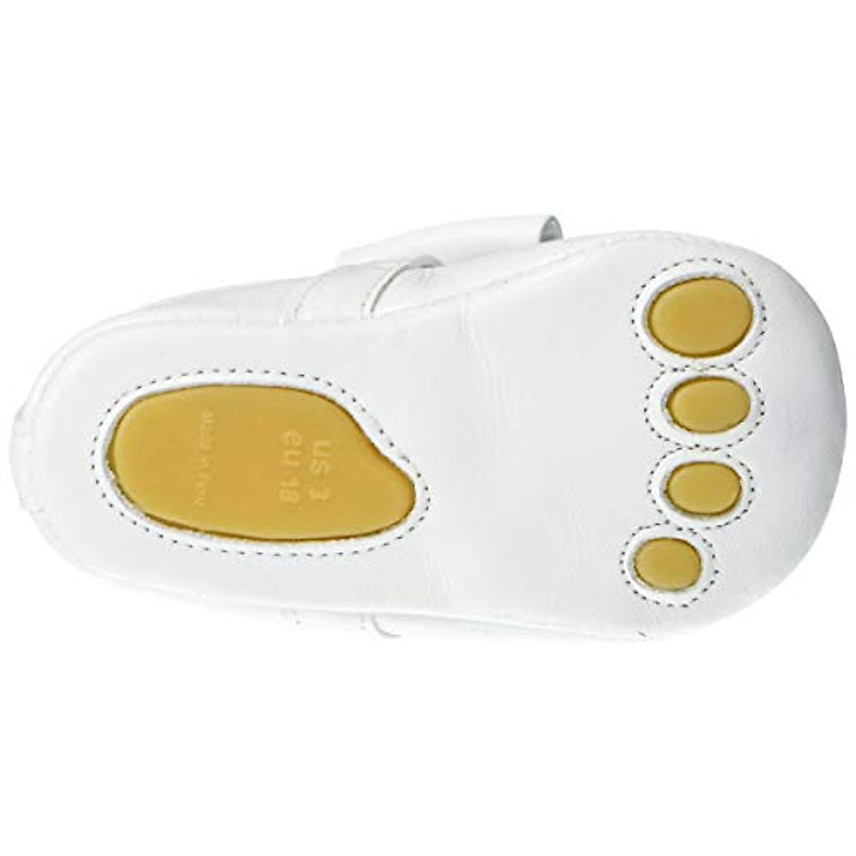 Elephantito Baby Girls European Crib Shoe, White, 4 Infant