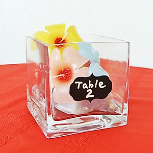 Allydrew Set of 24 Chalkboard Labels in Various Sizes for Organizing, Labeling, and Weddings - Fancy Rectangle