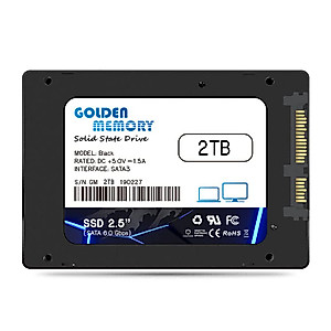 Golden Memory 2.5" SSD 2TB, SATA III 6.0 Gbps - Internal Solid State Drive