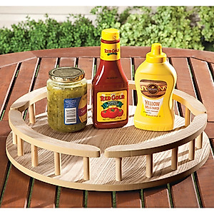 Wood Lazy Susan Turntable, 16-Inch Diameter