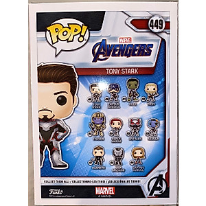 Funko Pop Avengers Endgame Tony Stark Iron Man Glow in the Dark Action Figure Red and Gold
