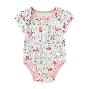 Disney Dumbo, Princess Or Winnie the Pooh Girls 3 Pack Bodysuit for Newborn and Infants