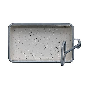 Foreside Home & Garden White Rustic Antique Gray Metal Wagon Soap Dish