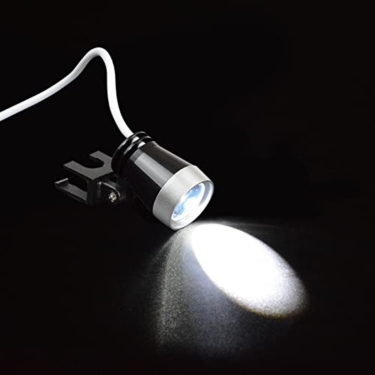 SuperElight 3.5X 420mm Working Distance Surgical Binocular Loupes Optical Glass with LED Head Light Lamp+Aluminum Box Silver