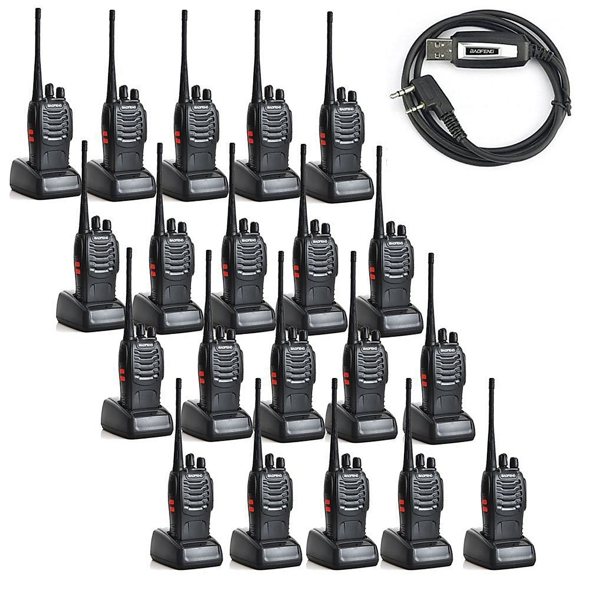 BaoFeng BF-888S Two Way Radio with One Program Cable(Pack of 20)