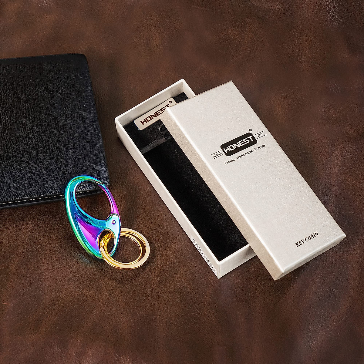 Nutale Key Ring Clip, Car Keychain Clip, Key Chain Ring for Men and Women (Colorful)