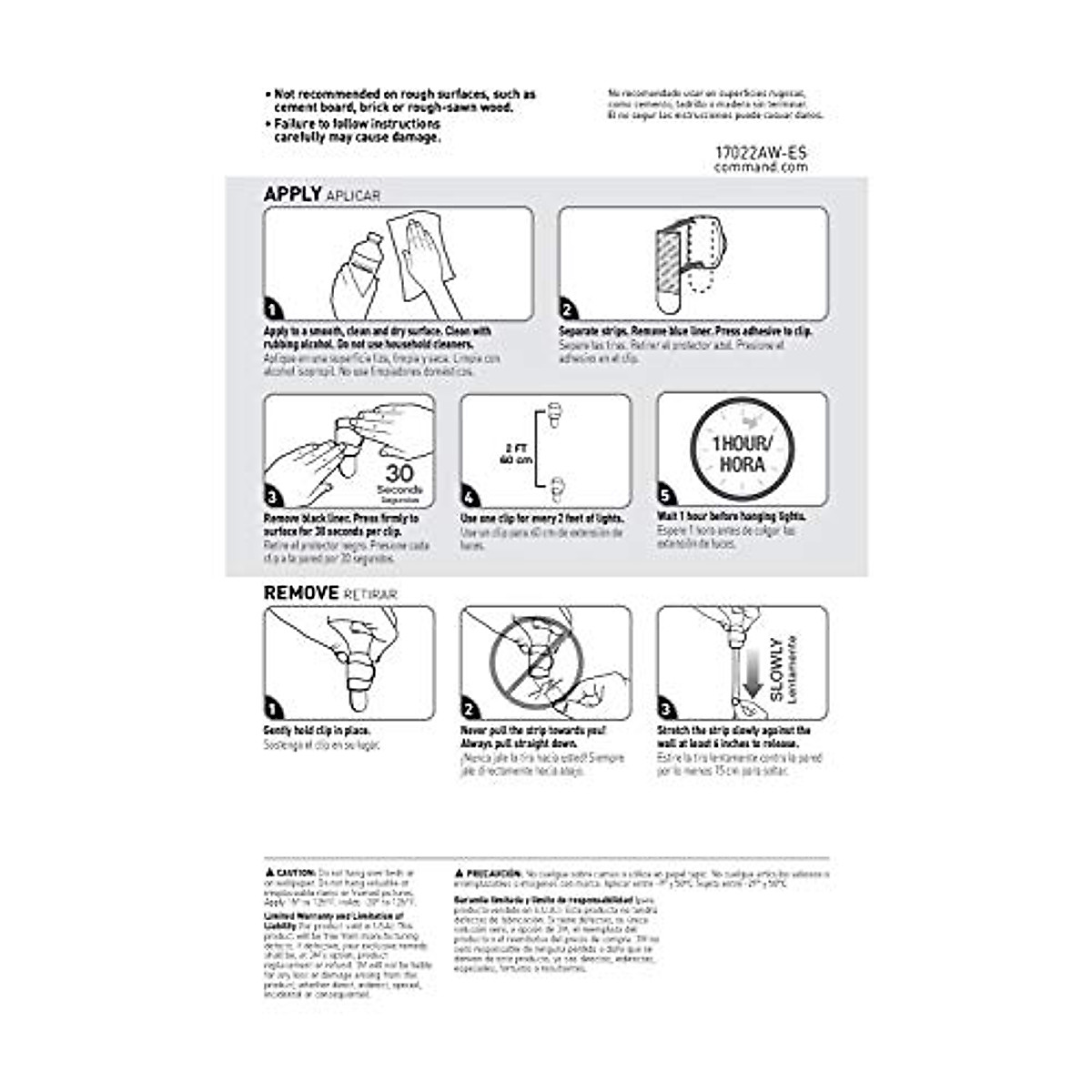 Command Small Refill Adhesive Strips, Damage Free Hanging Wall Adhesive Strips for Small Outdoor Wall Hooks, No Tools Removable Adhesive Strips for Living Spaces, 16 Command Strips
