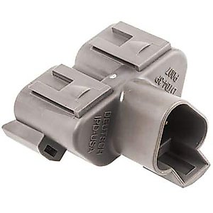TE Connectivity DT04-3P-P007 Deutsch Automotive DT Series Triangular Receptacle, Inline Y-Splitter, Male Pin, 3 Pos