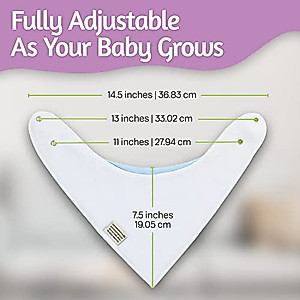 KiddyCare Soft Waterproof Baby Bibs for Girls - Organic Cotton Bandana Baby Bibs for Boy, Absorbent Lightweight Bibs for Baby Girl, Drool Bibs for Baby Boy, Baberos Para Bebe, 0-6 Months (8 Pack)