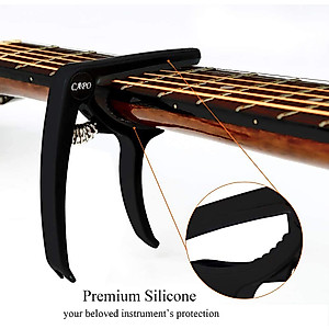 Capo for 6-String Acoustic and Electric Guitar, Lightweight Quick Release Capo for Guitars, Ukulele, Bass, Mandolin, Banjo
