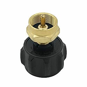 QCC1 Regulator Valve Propane Refill Adapter LP Gas 1 LB Cylinder Tank Coupler, Black