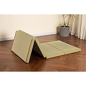 MustMat Tatami Mat Thick Japanese Floor Mattress Rush Grass Tatami Bed Twin 35.4" x 78.7" x 1.8"