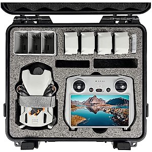 FPVtosky Hard Case for DJI Mini 3/Mini 3 pro,Waterproof Carrying Case for DJI Mini 3 Series with DJI RC Controller,DJI Mini 3/DJI Mini 3 Pro Accessories, (Does not support DJI Mini 4 Pro)
