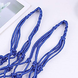 Homoyoyo Mesh Storage Bag 3pcs bag Handle Nylon Pocket Blue Draw Heavy Volleyball Bag Holder Duty with Football Accessoriesblue Single Basketball Net Mesh Sports Storage Soccer Carrier