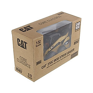 1:32 Caterpillar 272C Skid Steer Loader - Core Classics Series by Diecast Masters - 85167C (Comes with Pallet Fork and Grapple Bucket Attachment)