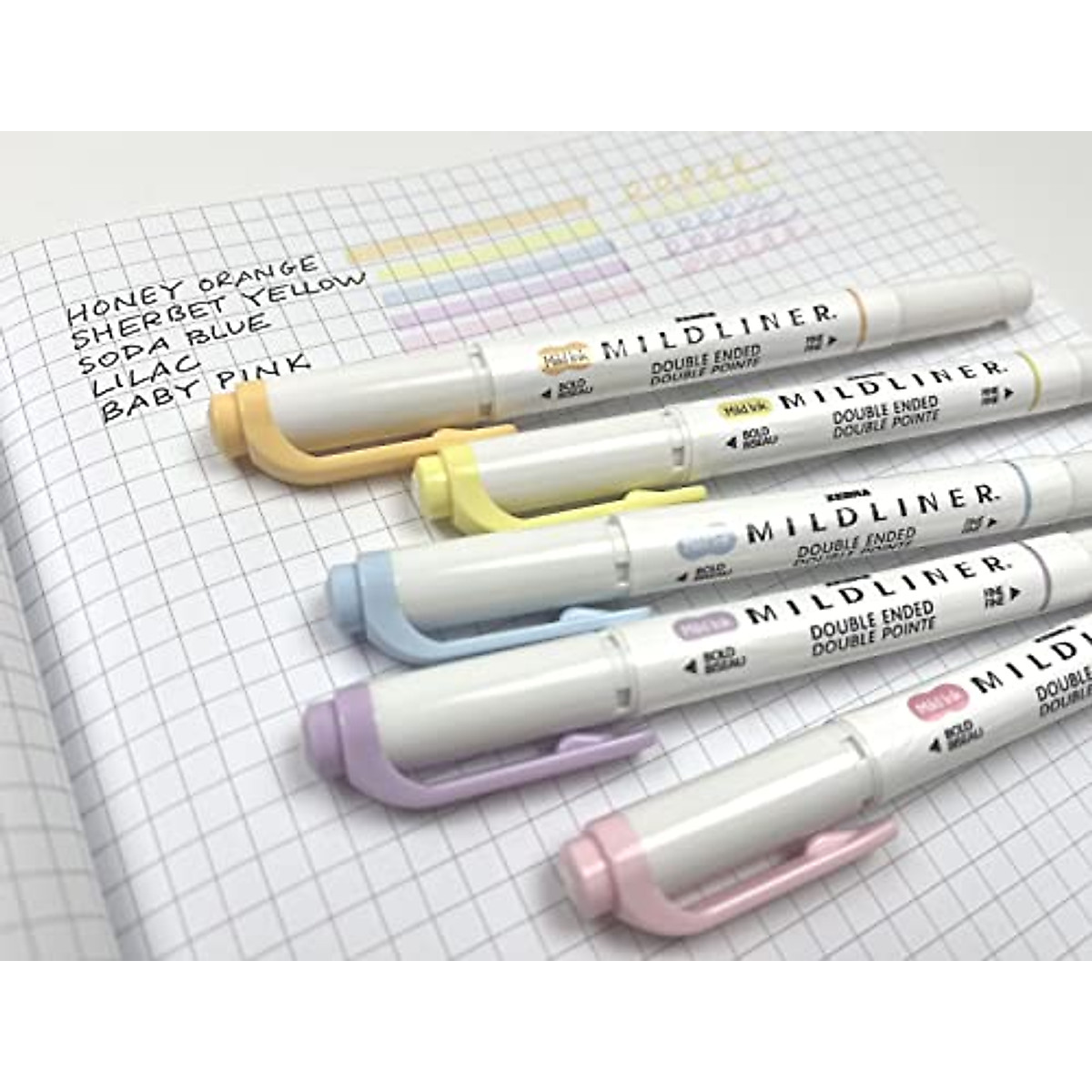 Zebra Pen Mildliner Double Ended Highlighter Set, Chisel and Bullet Point Tips, Assorted Neutral and Gentle Ink Colors, 10-Pack (78701)