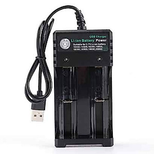 AKDSteel 3.7V 18650 Charger Li-ion Battery USB Independent Charging Portable 18350 16340 14500 Battery Charger Speedy Universal Battery Charger for Li-ion Four Slots
