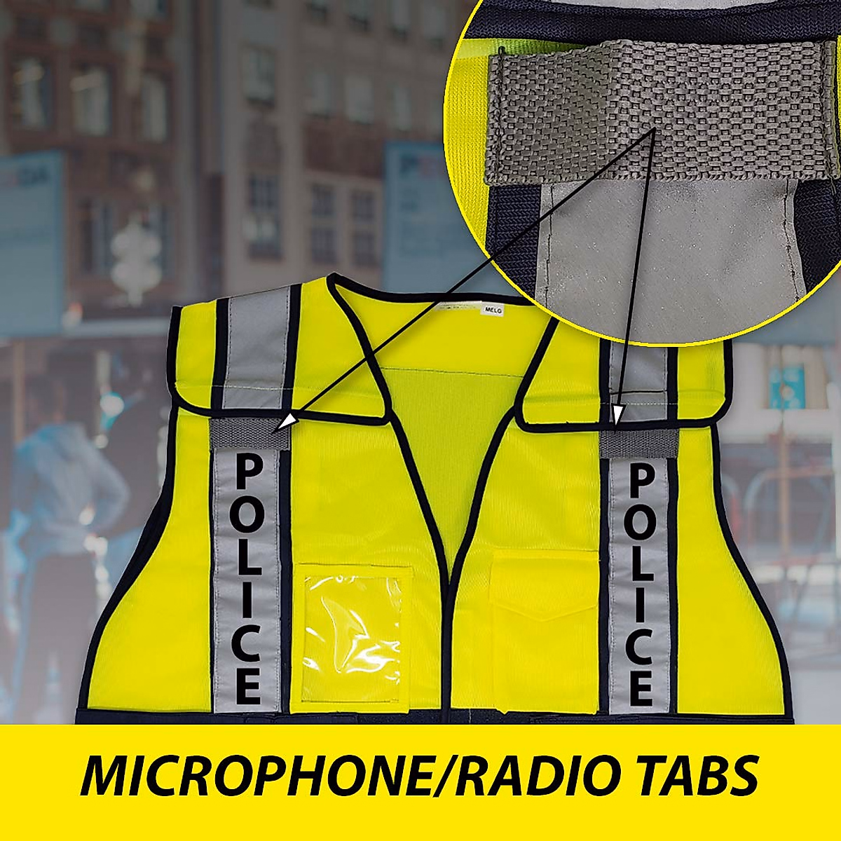 VIEWBRITE Reflective (Class 2) Police Vest Lime Green - 5 Point Breakaway High Visibility Yellow Safety Vest