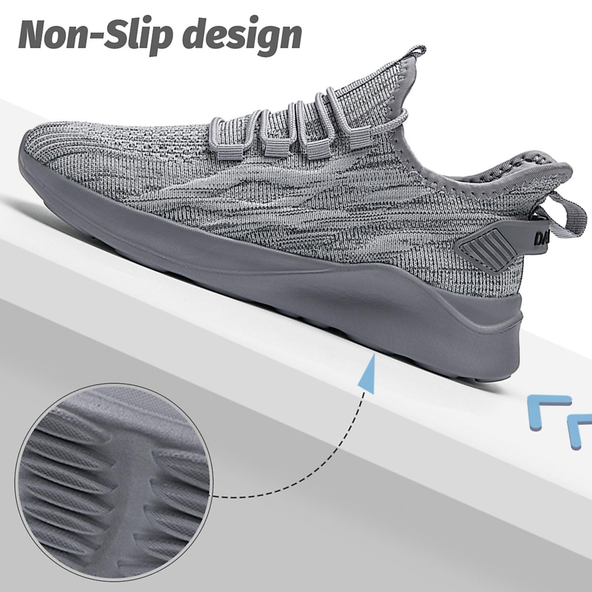 ZMBCYG Womens Running Shoes Tennis Shoes Lightweight Breathable Non Slip Walking Sneakers Grey Womens Size 8