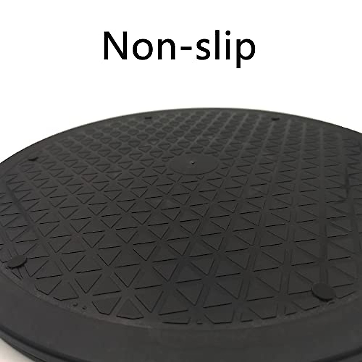 4pcs 12inch Lazy Susan Turntable Heavy Duty Rotating Swivel Stand with Steel Ball Bearings for Model Plants Crafts TV Monitors, Black