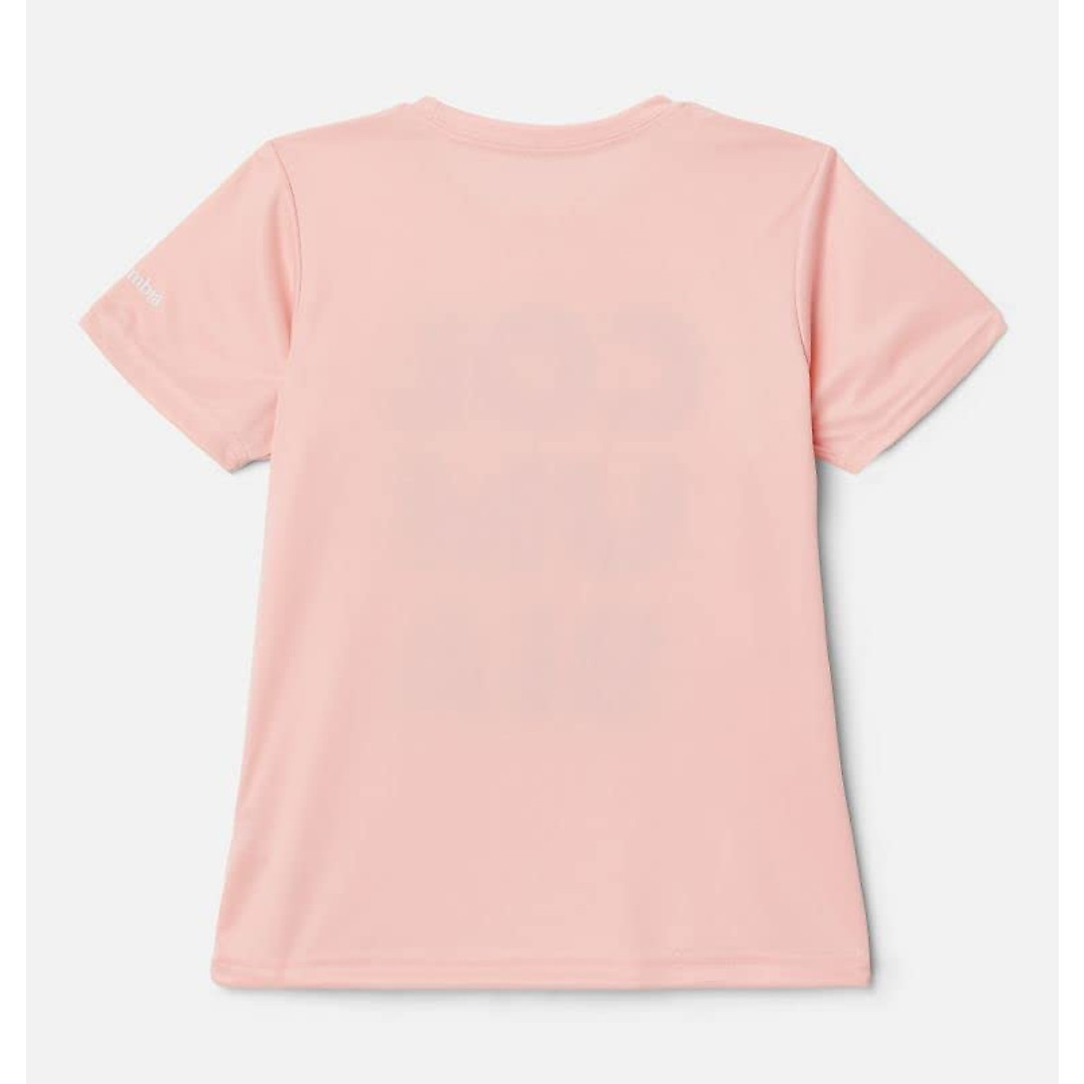 Columbia Youth Girls Petit Pond Graphic Short Sleeve Tee, Pink Sand Foxy Undercover, Medium