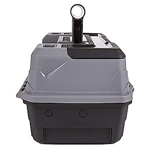 ArtBin 6891AG 1-Tray Art Supply Box, Portable Art & Craft Organizer with Lift-Up Tray, [1] Plastic Storage Case, Gray/Black