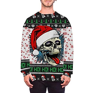 Holiday Sweatshirts Unisex Printed Pullover Ugly Christmas Jumper Sweater 3D Digital Print Crewneck Sweatshirt
