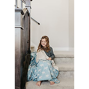 Large Premium Knit Baby 3 Layer Stretchy Quilt Blanket Peanut by Copper Pearl