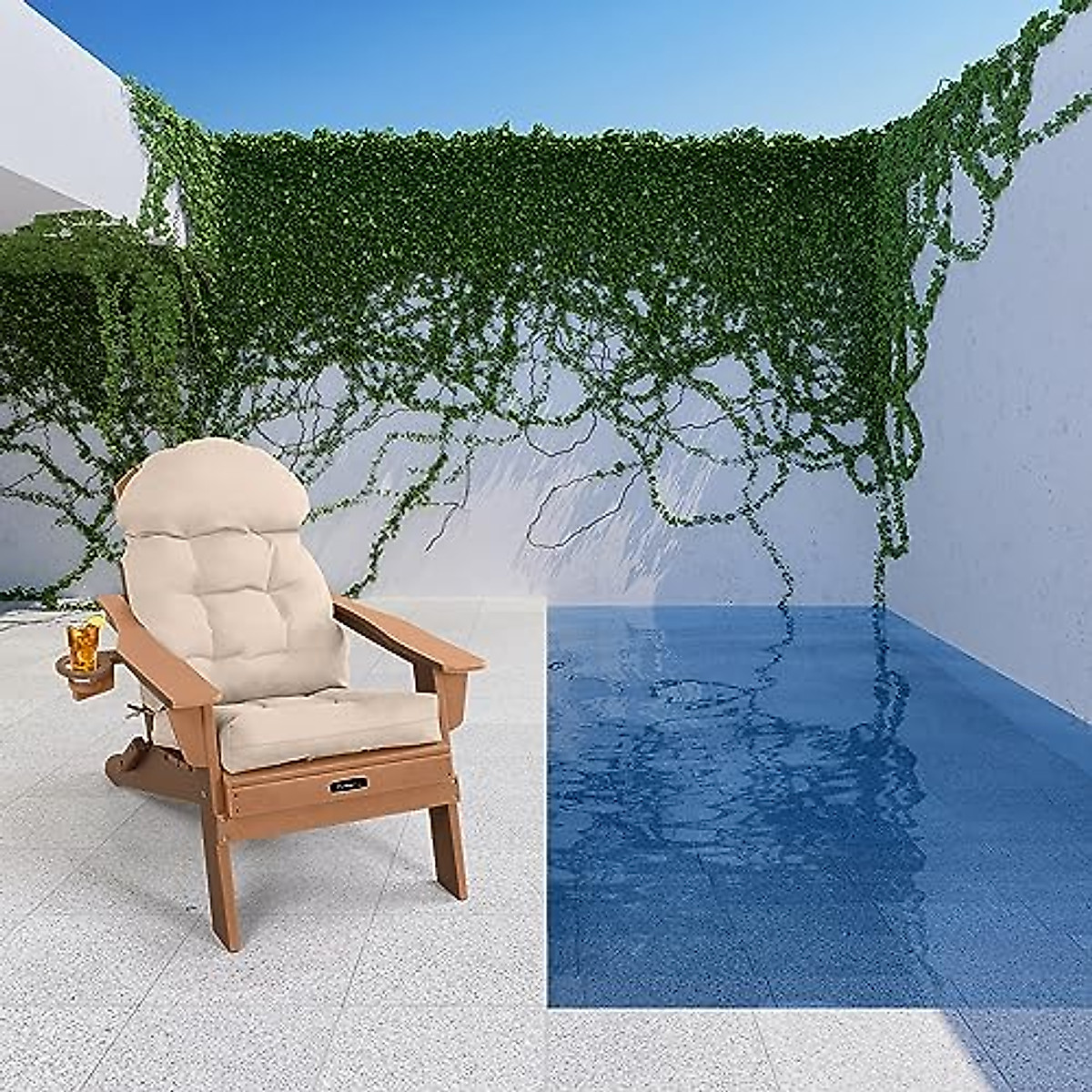 FUNBERRY Adirondack Chair Cushion,Outdoor Chair Cushions,Improved Comfy Patio Chair Cushions,Rocking Chair Cushion,Cushions for Adirondack Chairs,High Back Patio Chair Cushions