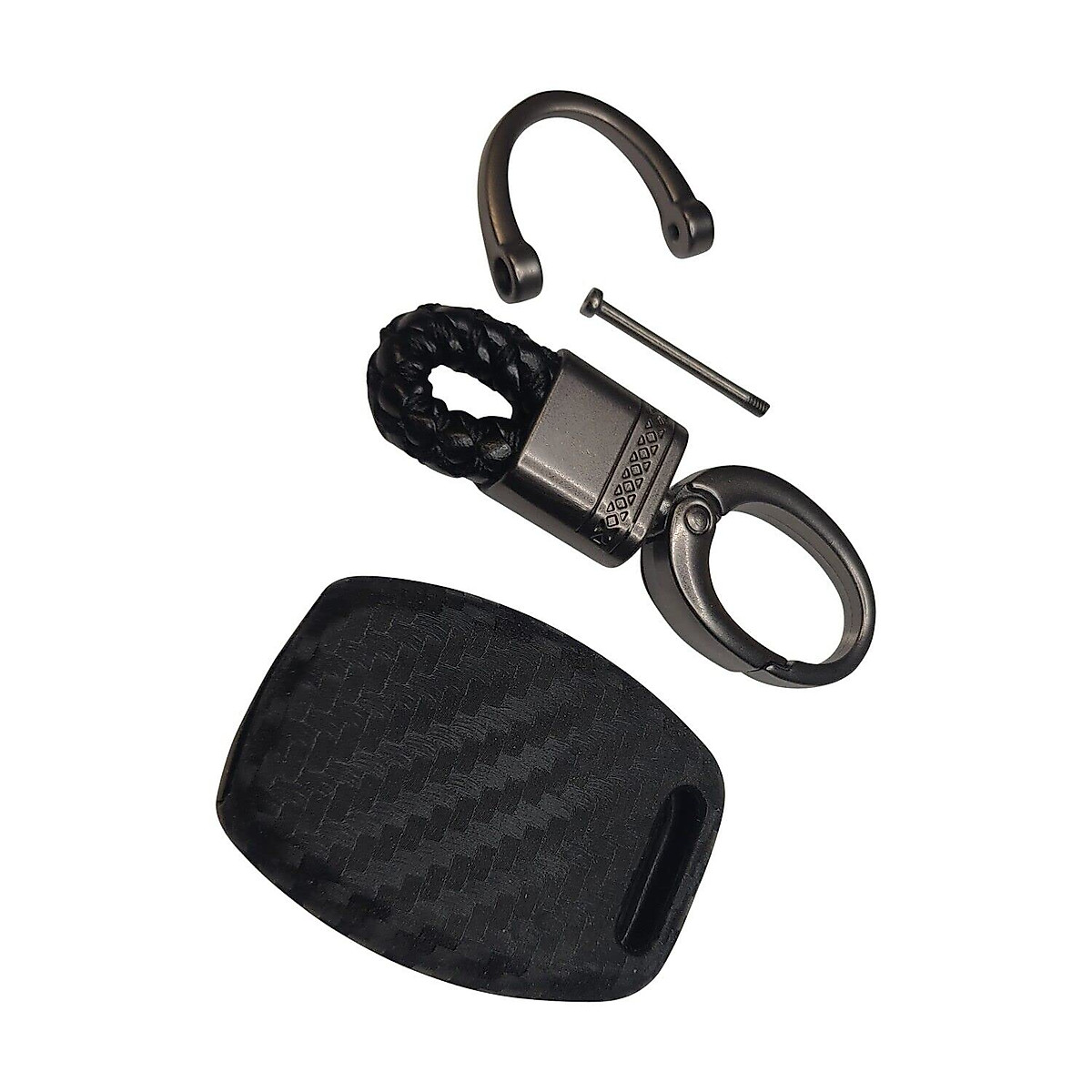 Silicone Remote Key Cover Carbon Fiber Style 3 Buttons with Keychain For Honda Vehicles