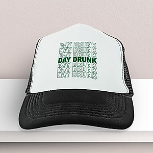 Saint Patricks Day Accessories Day Drunk Word Art Green Party Trucker Hat For Men