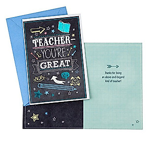 Hallmark Teacher Appreciation Card Assortment for Day Care, Preschool, Elementary School, Graduation or Back to School (8 Cards with Envelopes), Teacher Appreciation, 8 Cards (1599GMR9966)