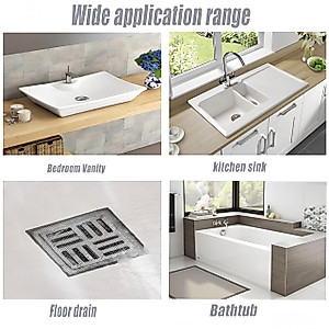 30 Pcs Floor Drain Stickers, 4" X 4" Disposable Shower Floor Drain Cover, Shower Drain Hair Catcher Mesh Stickers for Kitchen Sink, Bathroom, Laundry