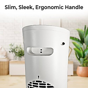 Comfort Zone Electric Oscillating Digital Tower Space Heater with Digital Thermostat, Built-in Overheat Sensor, and Power Indicator Light, Ideal for Home, Bedroom, & Office, 1,500W, CZ457EWT