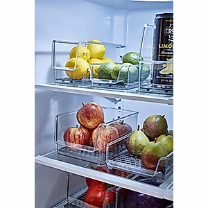 Spectrum Hexa in-Fridge Large Refrigerator Organizer Bin for Storage and Organization of Fruit Vegetables Produce and More, 8.5 x 4 x 4.25