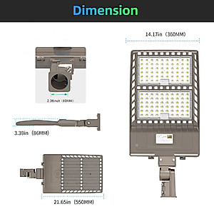 LED Parking Lot Light, 240W 33600LM 240 volt LED Parking Light 5000K LED Shoebox Street Lights Slip Fitter UL Listed DLC IP65 LED Area Light for Outdoor Driveway Roadway Pole Fixture 960W MH Equiv