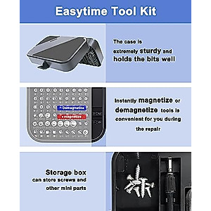 Precision Screwdriver Set 130IN1: Easytime Small Screwdriver Kit- Mini Screwdriver Repair Tool Kit for PC Electronics Computer Laptop iPhone Mac PS5 Game Console Eyeglass Toys DIY