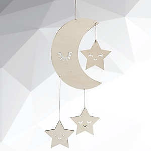 BESTOYARD Nursery Ceiling Mobile Moon Stars Ceiling Hanging Decorations for Baby Shower Baby Nursery Room
