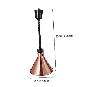 Gatuida 1pc Food Warmer Lamp Heat Food Lamp Pizza Warmer Countertop Food Heat Lamp Hot Lamp for Food Lamp Commercial Heat Lamps for Food Service Turtle Tank Heater Pet Heating Lamp Metal