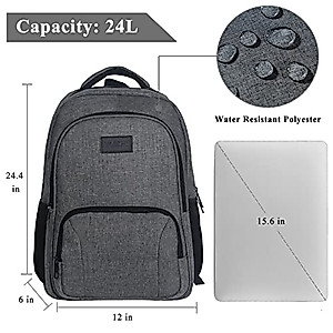 VASCHY Laptop Backpack, Carry on Business Travel Backpacks for Women Men with Laptop Compartment USB Port