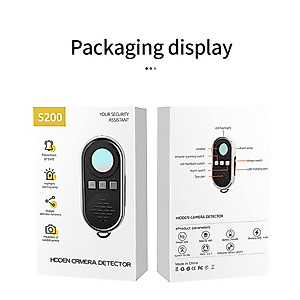 OLYAXEN Anti Hidden Camera Detector Spy Camera Finder Personal Emergency Safe Sound Alarm with Mini LED Flashlight Pocket Sized Camera Finder Locates Hidden Camera Quickly and Instantly