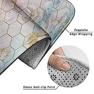 dowhufund 4pcs Marble Bathroom Shower Curtain Sets with Rugs Accessories ,Bathroom Curtains Shower Set Bathroom Decor with 12 Hooks ,Toilet Lid Cover Sets with Non-Slip Rug Bath Mat