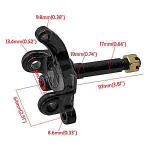 WPHMOTO Rear Axle Shaft Kit with 4.10-6 Front/Rear Wheels Tires Rims Brake Assembly and Chain & Sprocket & Steering Knuckle Kit for Go Kart Quad Trike Drift Bikes