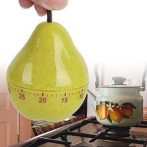 Agatige Kitchen Timer, 60 Minutes Mechanical Kitchen Timer Pear Shaped Manual Timers Countdown Timer Cooking Timer Loud Alarm Timer for Kitchen Cooking Baking Housework Labs Timing