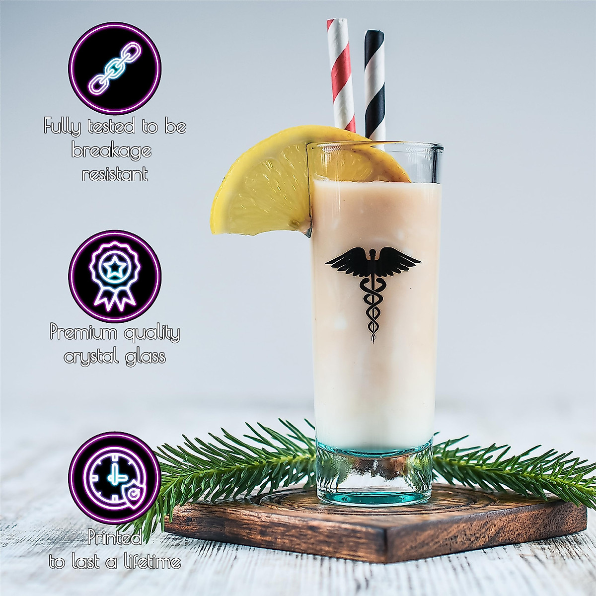 Greenline Goods Shot Glass – Nurses Gifts - Nurse’s Appreciation Shot Glass - Funny Colored Shot Glass (1 Glass) – 2 Sided - Nurses Need Shots Too - Nursing School Graduation Or Retirement Celebration