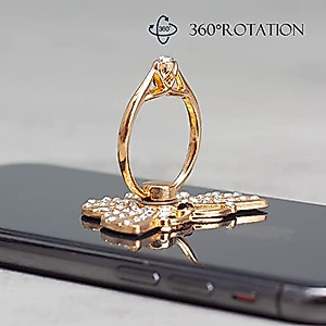 [2 Packs] Butterfly Glitter Bling Bling Phone Ring Holder, Sparkle Phone Ring Grip Artificial Diamond Stand,Rhinestone Cell Finger Ring for Phones,Pad