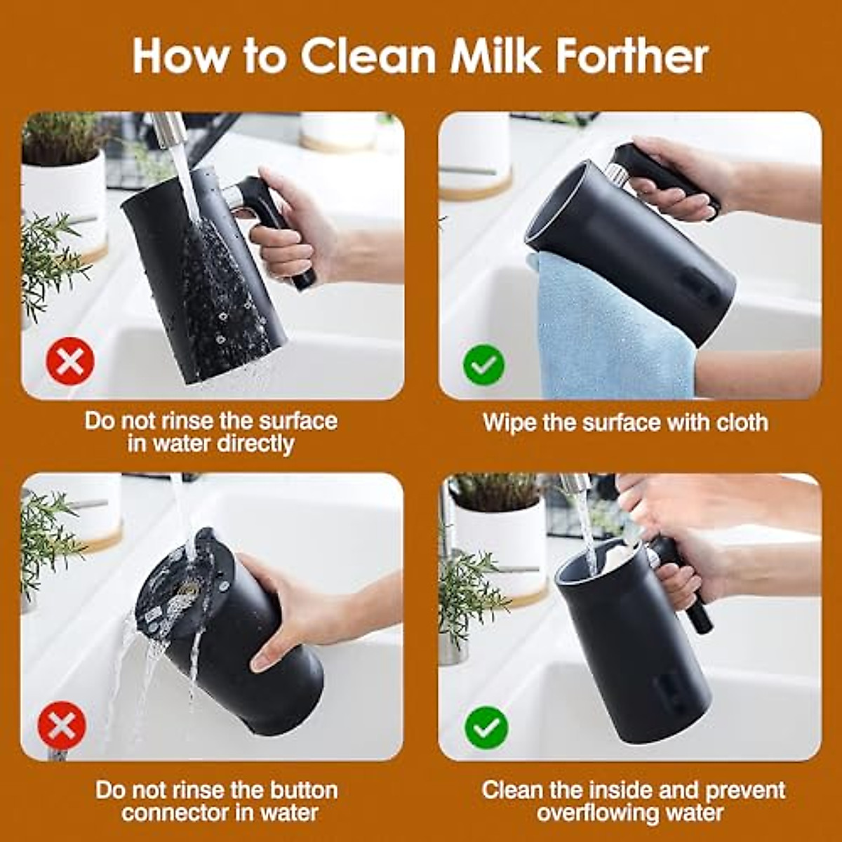 Electric Milk Frother Steamer Milk Foamer 4 in 1 Multifunctional Hot Cold Milk Foam Maker 20oz/390ml Automatic Quiet Milk Warmer Latte Cappuccinos Hot Chocolate (White)