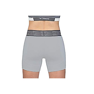 Mizuno Women's Aero Vent Padded Sliding Short, Grey, Small