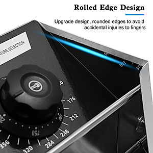 Jacgood Electric Deep Fryer, 20.72 QT Commercial Deep Fryer with Temperature Control and Removable Frying Basket and Easy to Clean Stainless Steel Body, Silver for Commercial and Domestic Kitchens