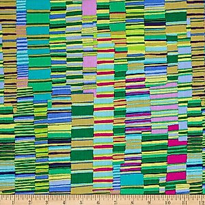 Kaffe Fasset Collective Shirt Stripes Green, Fabric by the Yard
